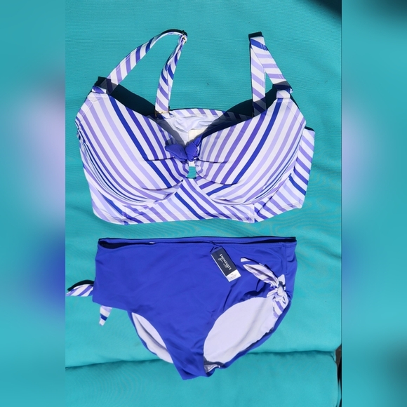 Swimsuits For All | Swim | Bikini For Larger Chests Purple And White ...